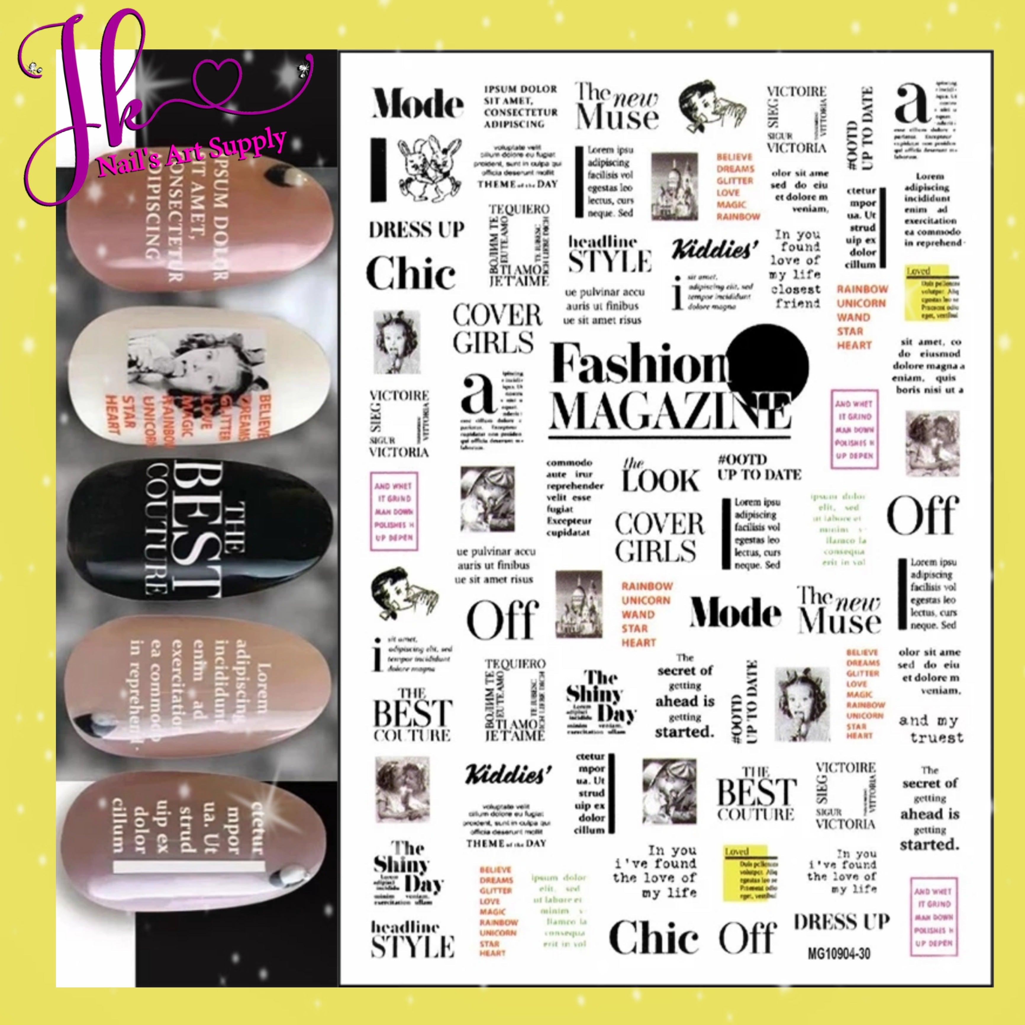 Stickers Fashion Magazine – JK Nail's Art Supply